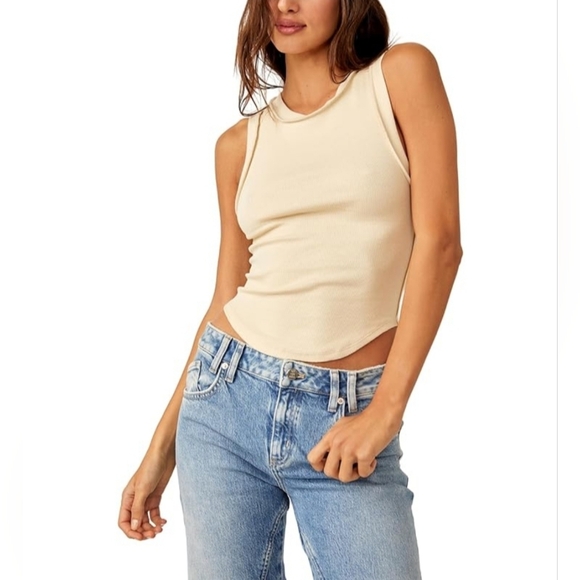 We The Free | Tops | Nwt We The Free Kate Tank Bleached Sand L | Poshmark